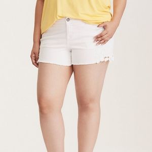 torrid | Shorts | Torrid Skinny Short Shorts Crochet Inset Sides | Poshmark